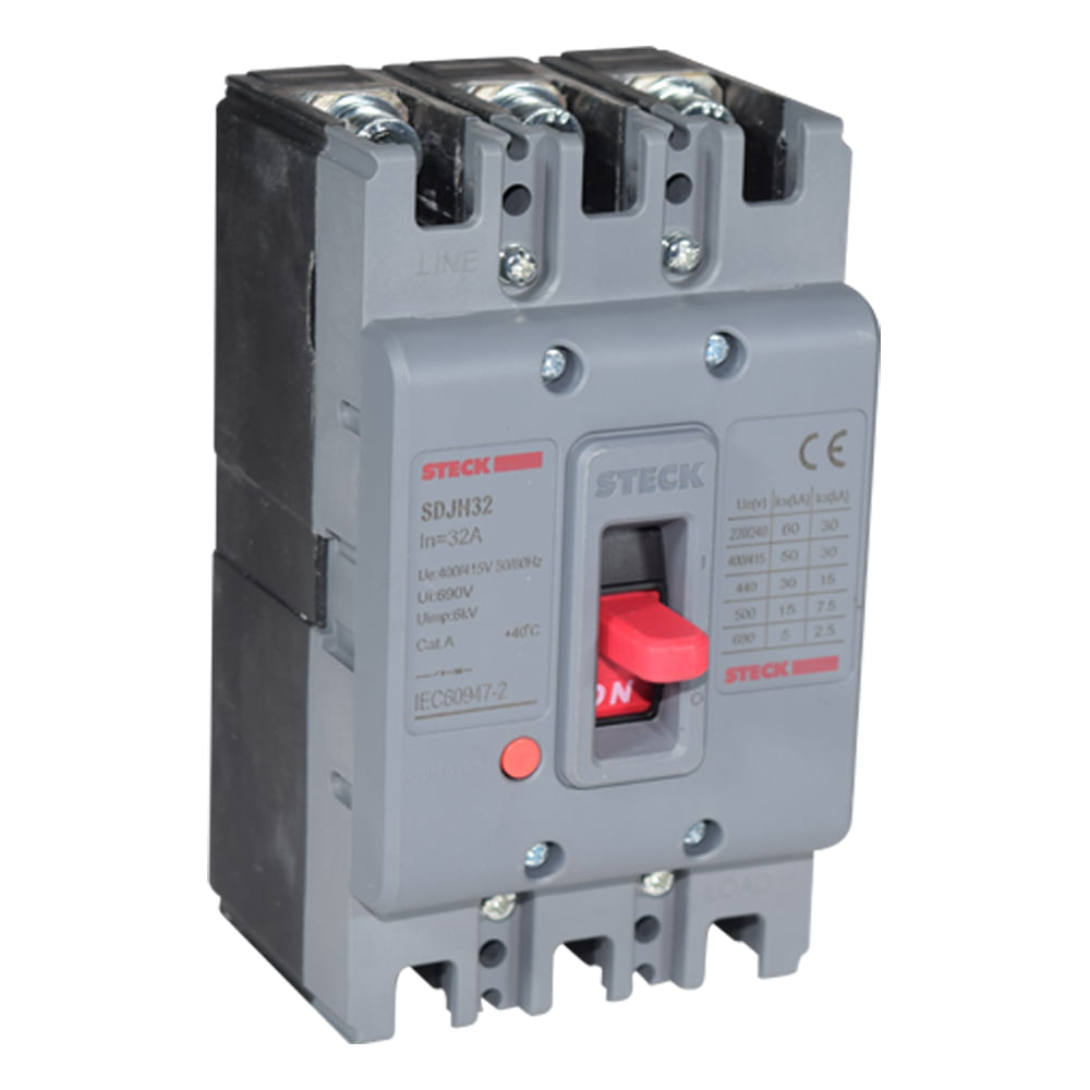 Interruptor Termomagnetico Fijo De Fuerza SDJH32 3P 32A - Serie-H 60kA ...
