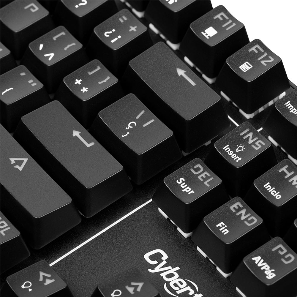 Teclado Gamer TKL Mecánico Cybertel Explorer CBX GK1002, Luz Rainbow, 12 teclas funciones ...