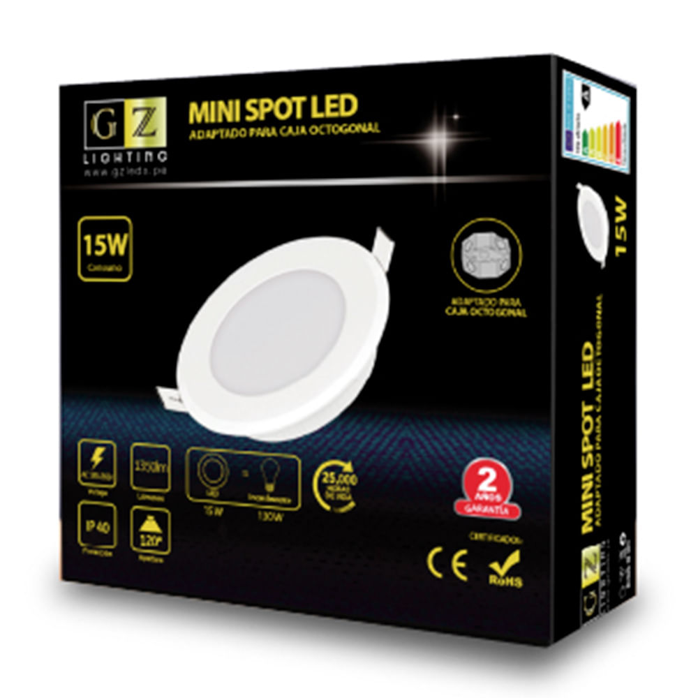 Spot led 15w P/Caja Octogonal Lc - Promart