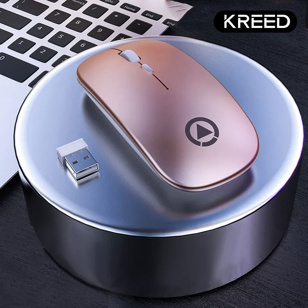 Mouse RGB Inalambrico Recargable Bluetooth dual - Rosa - Promart