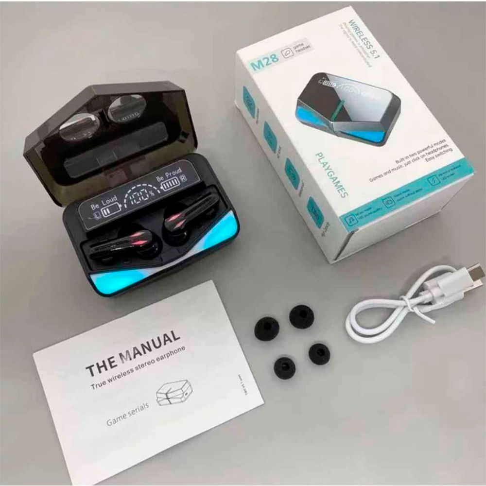 Audífonos Bluetooth Gamer M28 Con Micrófono + Powerbank - Promart