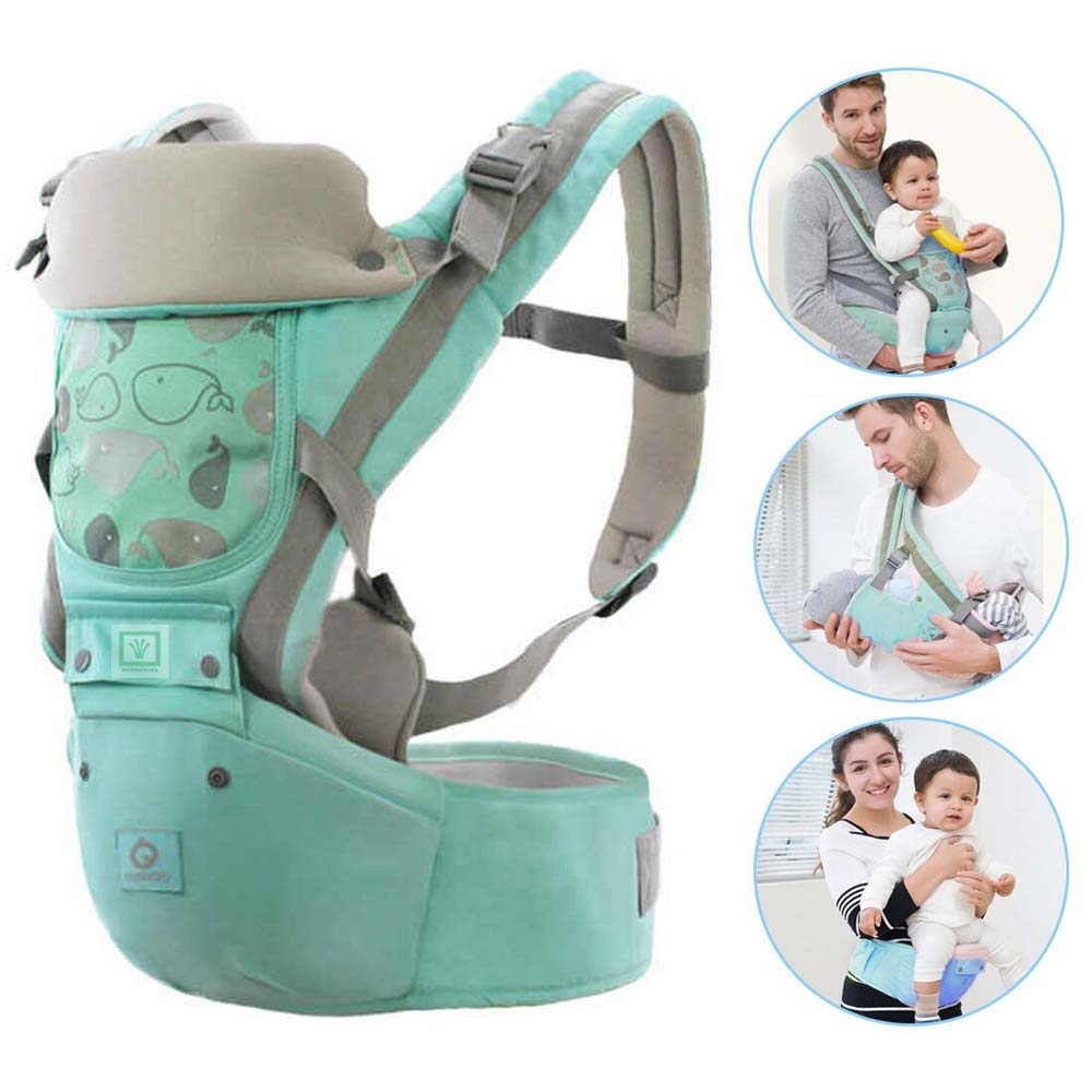 Canguro Para Bebé Ergonómico Generico Ballena 3 en 1 celeste - Promart