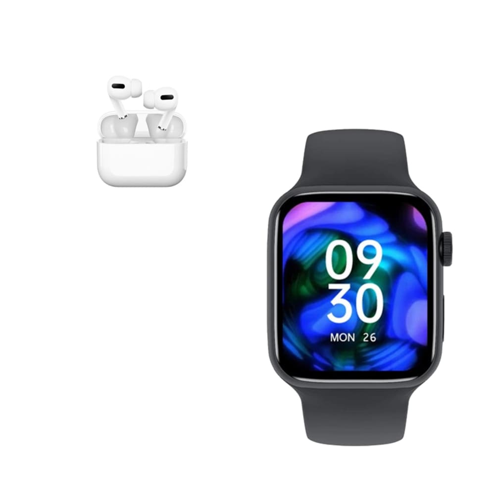 Smartwatch I8 Pro Max Negro y Audifono I13 Pro Blanco - Promart