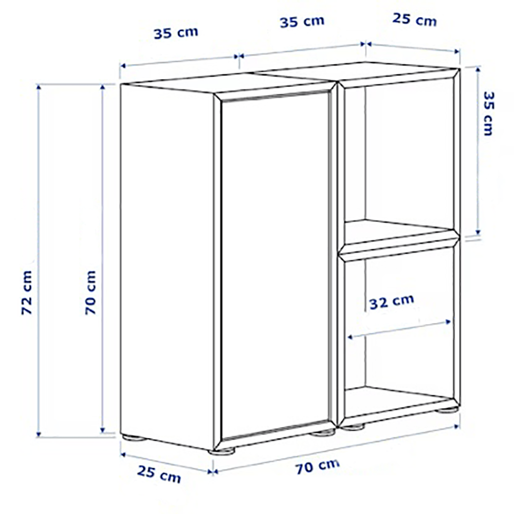 Estante Moderno Mediano Alda Blanco/Duna - Promart