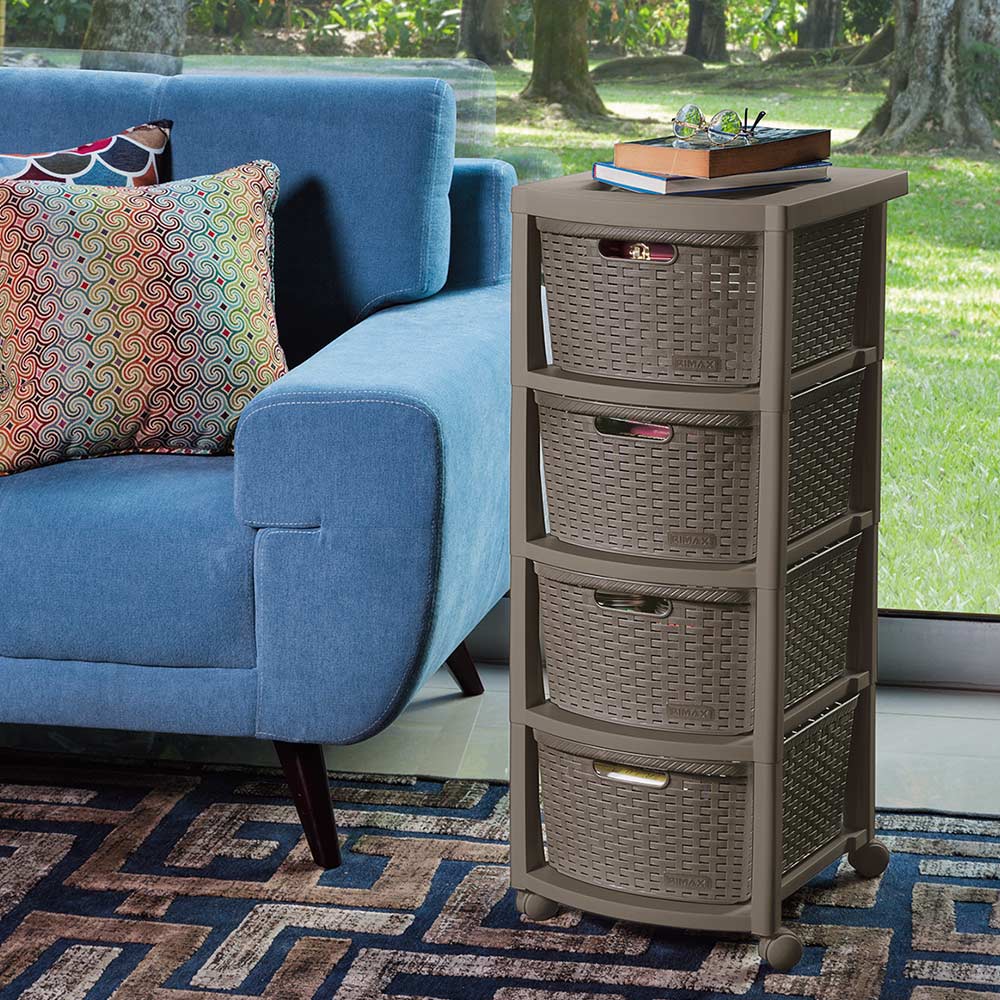 Cajonero Rattan 4 niveles Rimax - Promart