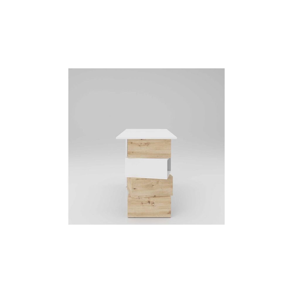 Escritorio Vintage Elda 120cm Blanco/Duna - Promart