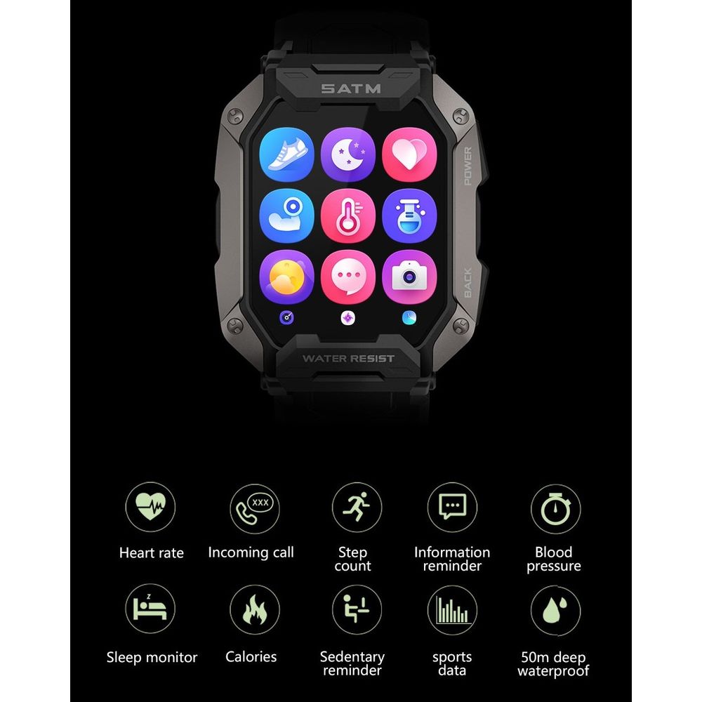 Smartwatch Spovan C20 Monitor Salud Modo Multisport | Promart.pe - Promart