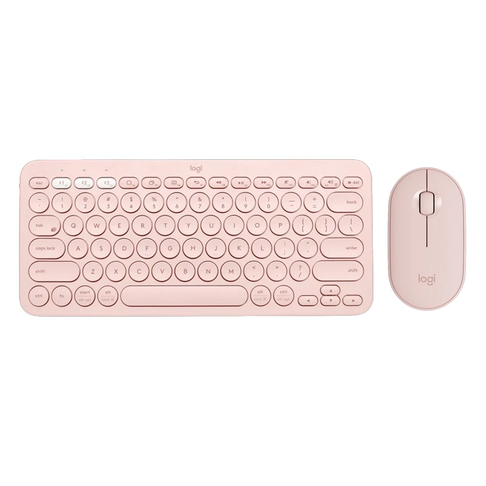 Teclado Logitech K380 + Mouse Logitech Pebble M350 Rose - Promart