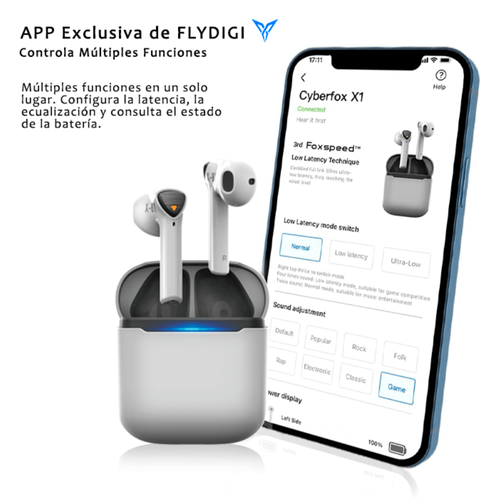 Audífonos Bluetooth Flydigi Cyberfox X1 - Promart