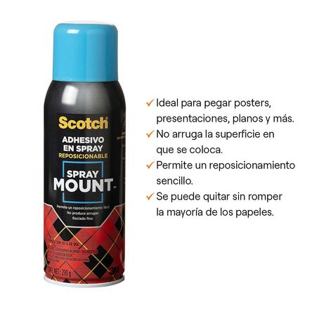 Adhesivo 3M Scotch Spray Mount 6065 Negro 290g - Promart