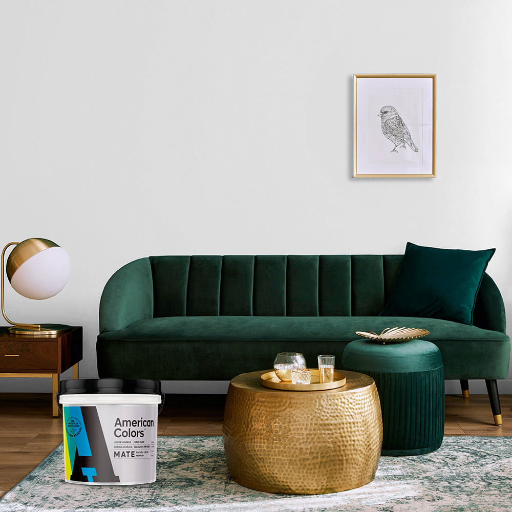 Pintura American Colors Mate Blanco 1/4 Gl - Promart