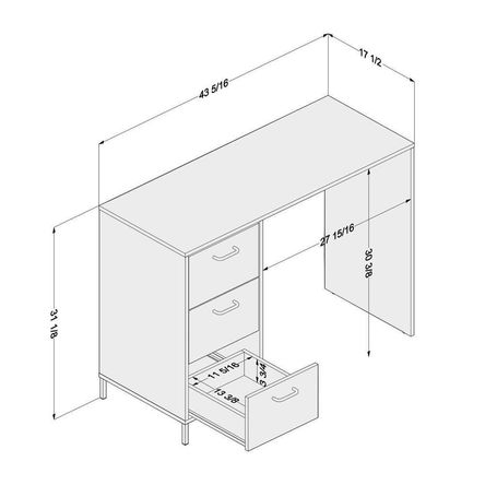 Escritorio Monica 1 Cajón Castaño - Promart