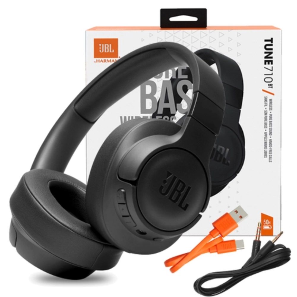 Audífono Premium JBL Tune 710BT Pure Bass Wireless 50 Horas Color Negro ...