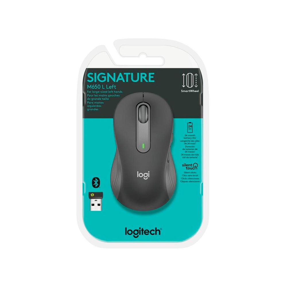 Mouse Logitech Signature M650 Silent Large Wireless/Bluetooth Grey ...