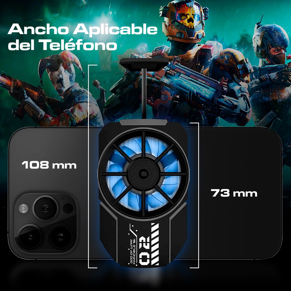 Cooler Para Celular Ventilador Para Celular y Dedales DLA2 MEMO Rac ...