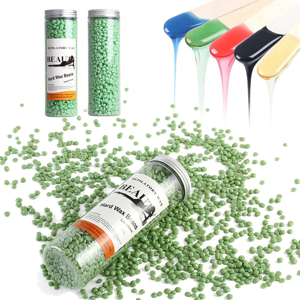Cera Depilatoria Granulada 400g Cera para Depilar Verde - Promart