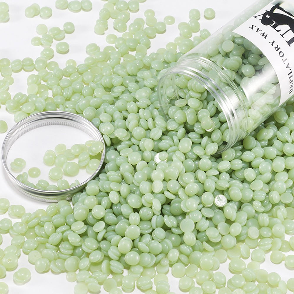 Cera Depilatoria Granulada 400g Cera para Depilar Verde - Promart