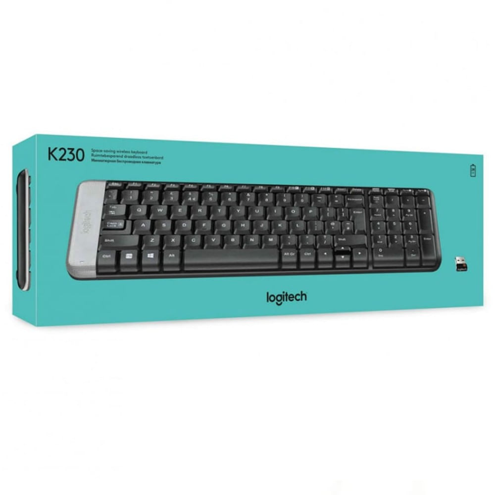 Teclado Logitech K230 Wireless Oficina Black - Promart