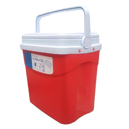 Cooler de Playa 35 Litros Grande en Rojo | Promart.pe - Promart