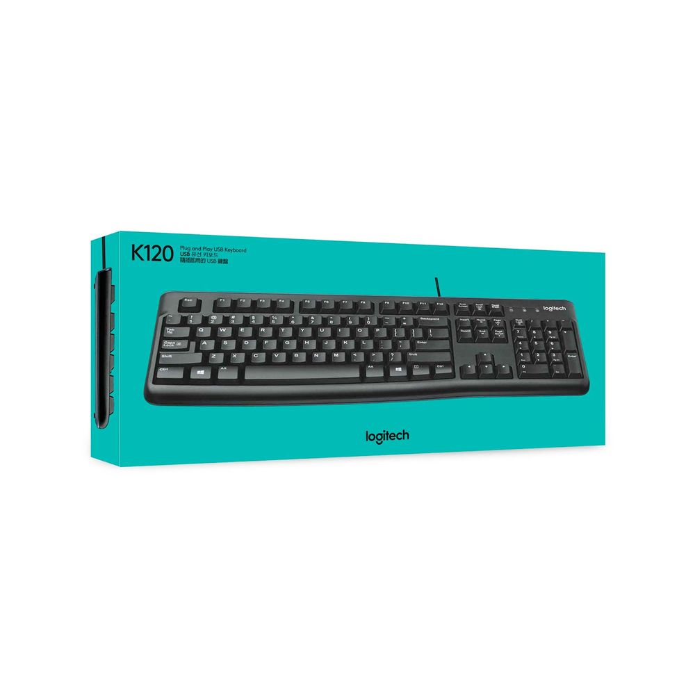 Teclado Logitech K120 Usb Sp Black - Promart