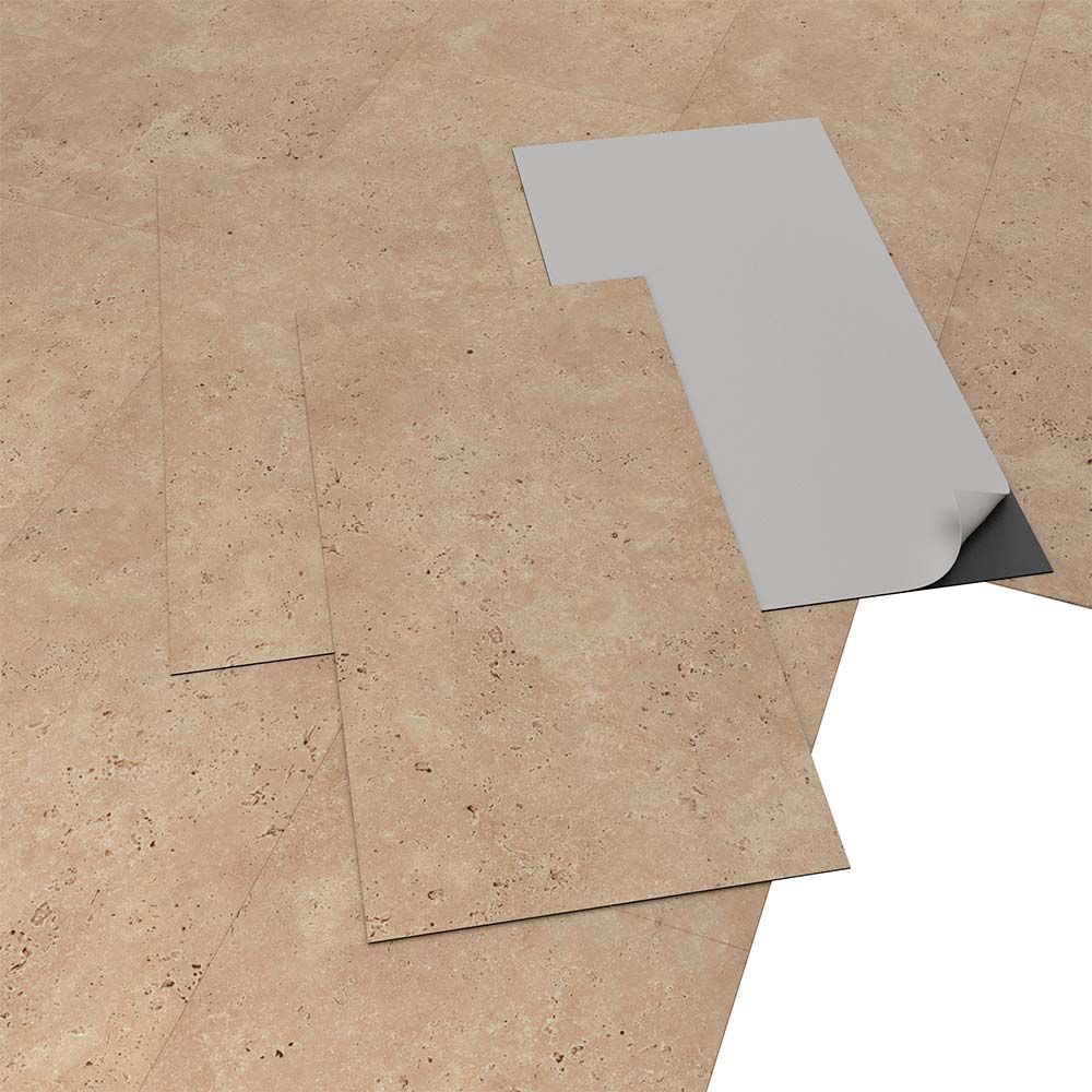 Baldosa PVC Autoadhesiva Marmol Travertino 30x60cm 2.23m2 Artens - Promart