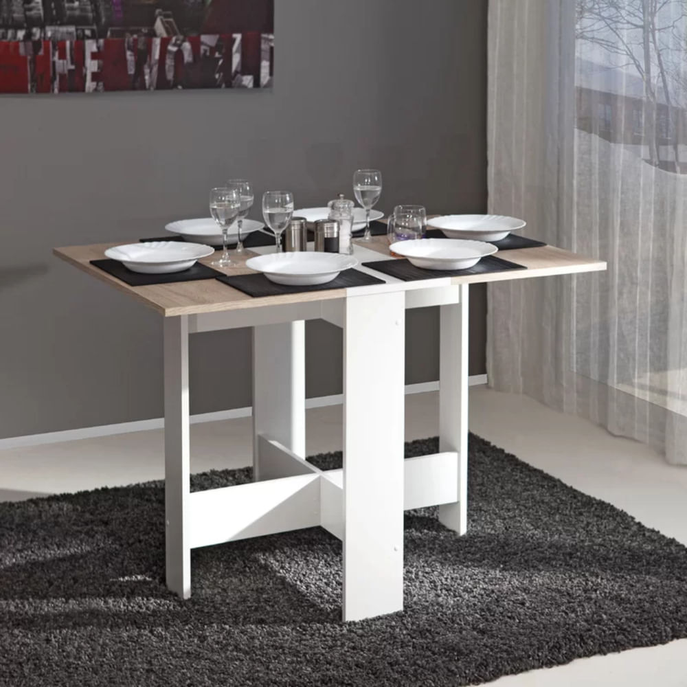 Mesa de Comedor Plegable Cocos Roble/Blanco | Promart.pe - Promart