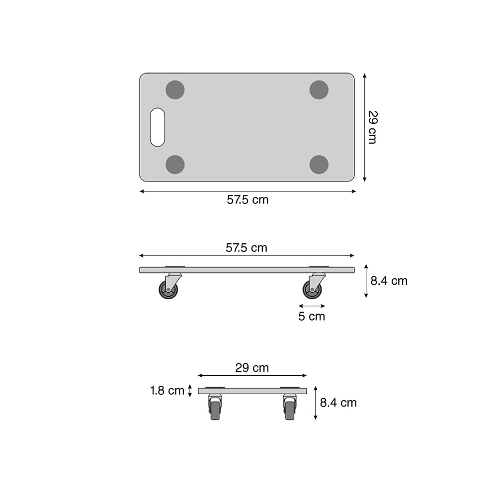 Base Giratoria con Ruedas Mdf - 150Kg Standers - Promart