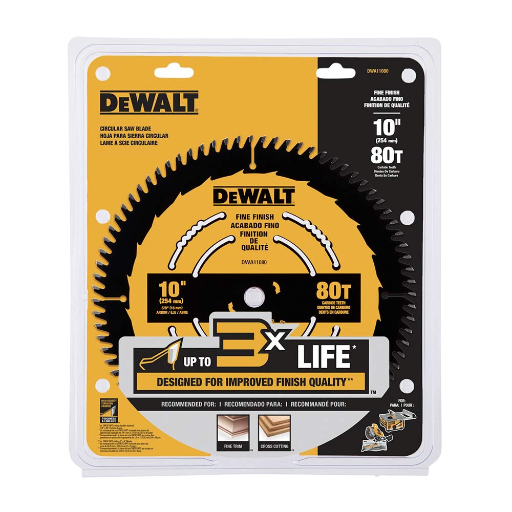 Disco de sierra circular 10" 80d Dewalt - Promart