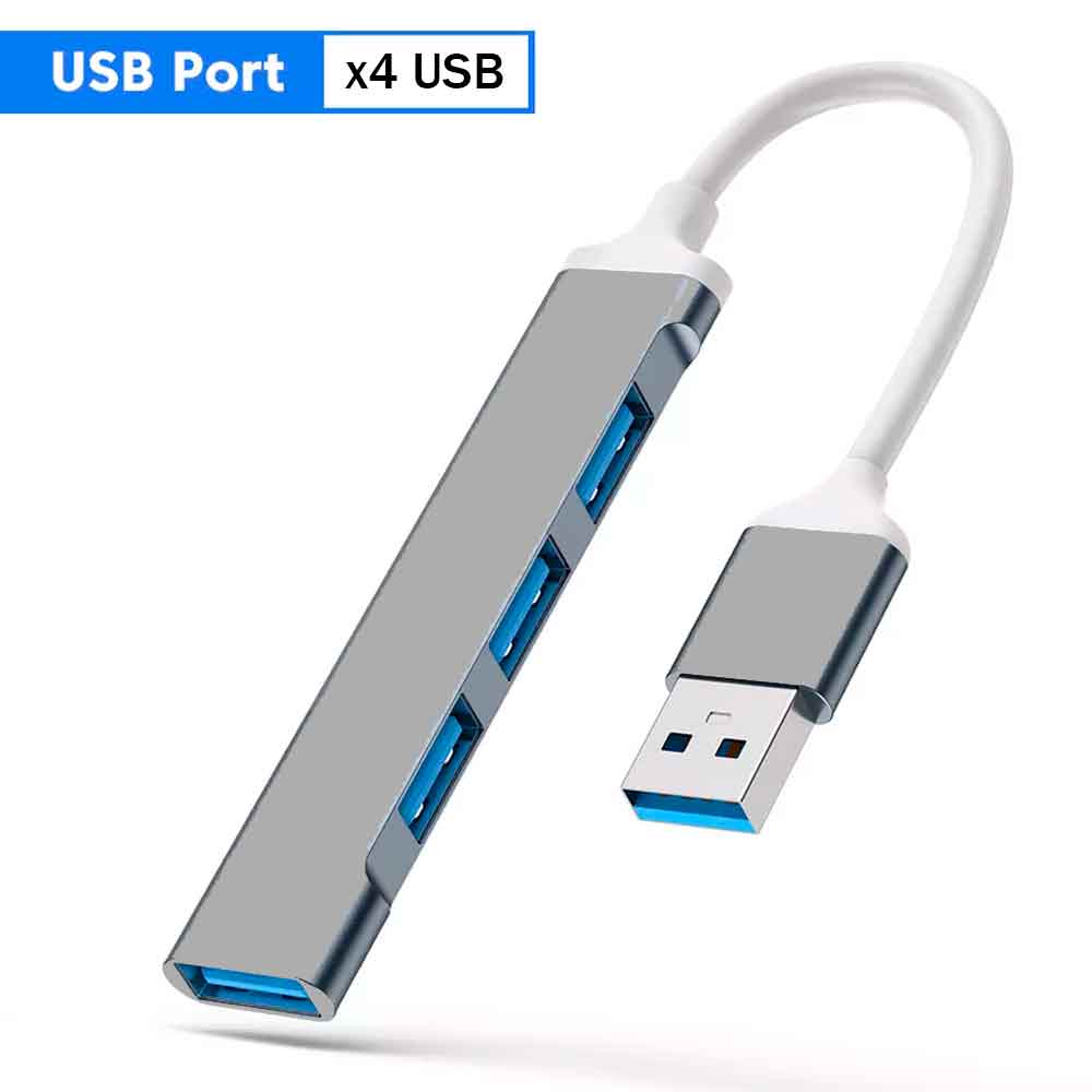 Adaptador Hub USB 4 puertos en 1 Multipuertos USB 3.0 | Promart.pe - Promart