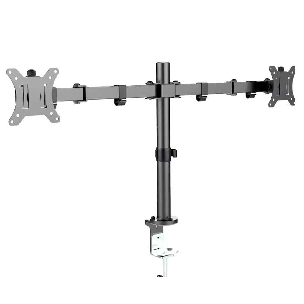 Rack para Monitor Doble Brazo Vesa hasta 32 pulg. Regulable 100x100 ...