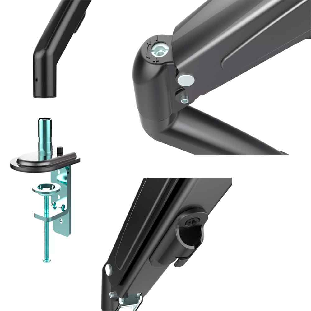 Rack para Monitor Vesa hasta 27 pulg. Regulable 100x100 75x75 8kg Brazo ...