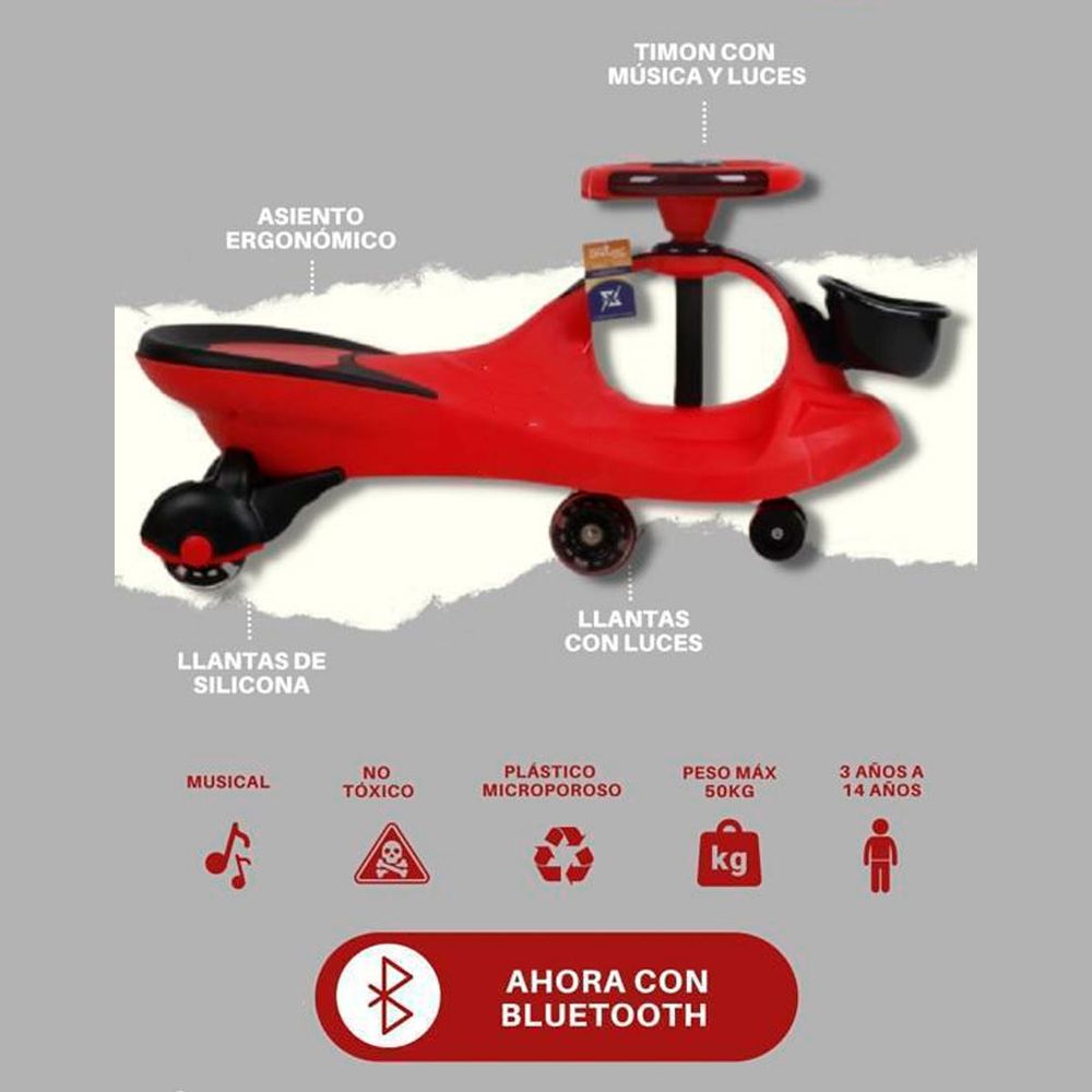 Carro Twist Car Corre Pasillos con Bluetooth Musical con Luces ...