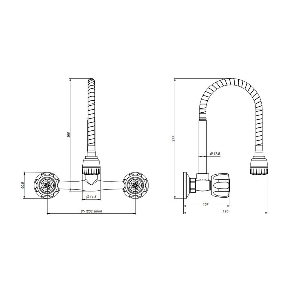 Mezcladora lavadero Pared Aruba C/pico Flex Italgrif - Promart