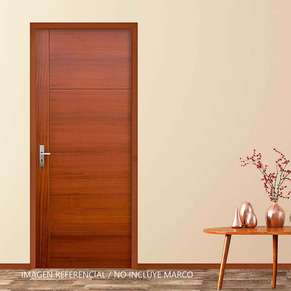 Puerta enchapada Sapelli Barn Victoria 42x950x2070 It Dimfer - Promart