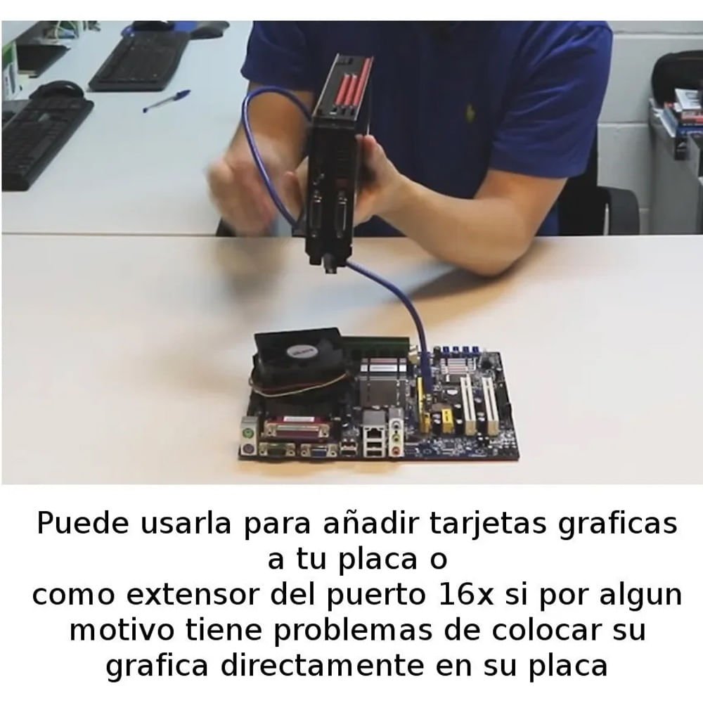 Riser Extensión Pci-e 16x 1x para Tarjetas de Video PCE164p-N03 v 009s | Promart - Promart