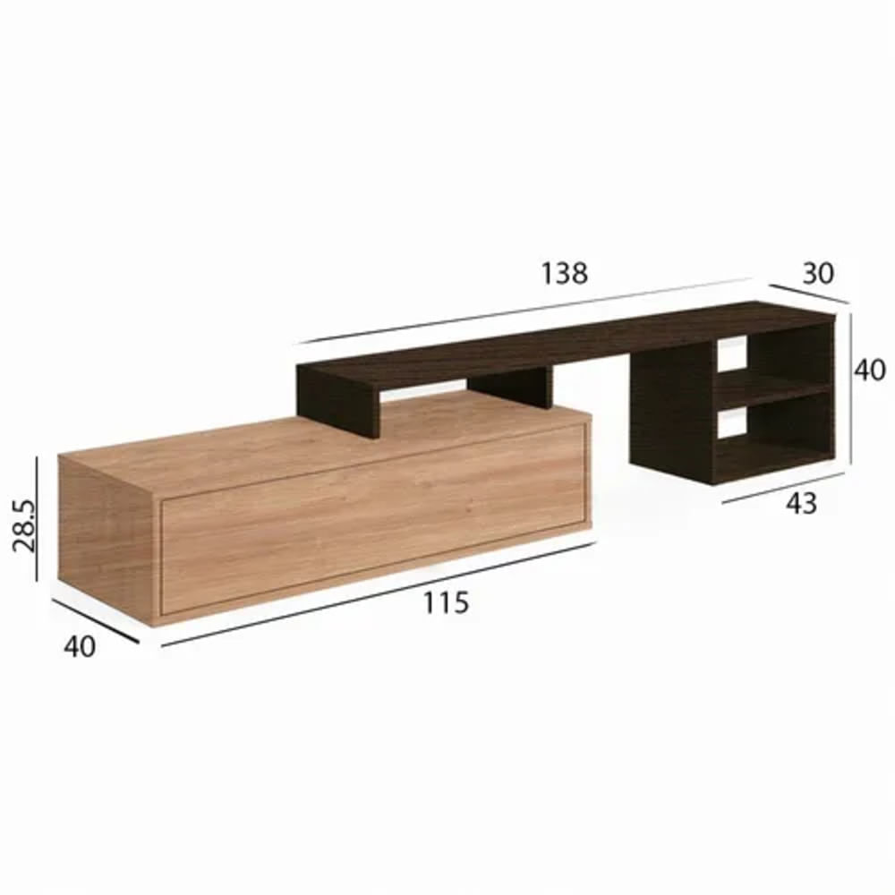 Mueble para TV Expansible Negro - Promart