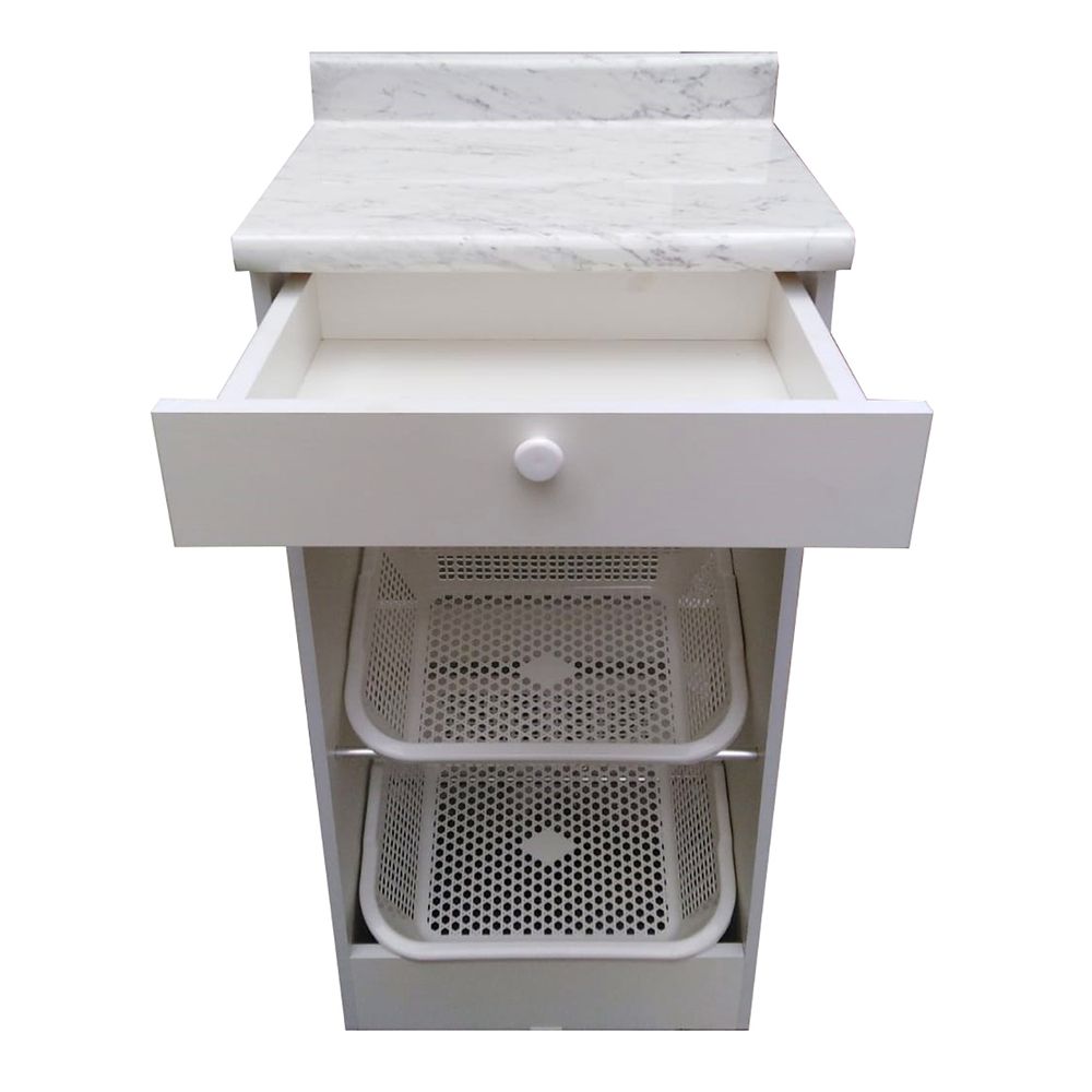 Repostero Verdulero Melamine en Blanco con Cajon y Cestas | Promart.pe ...