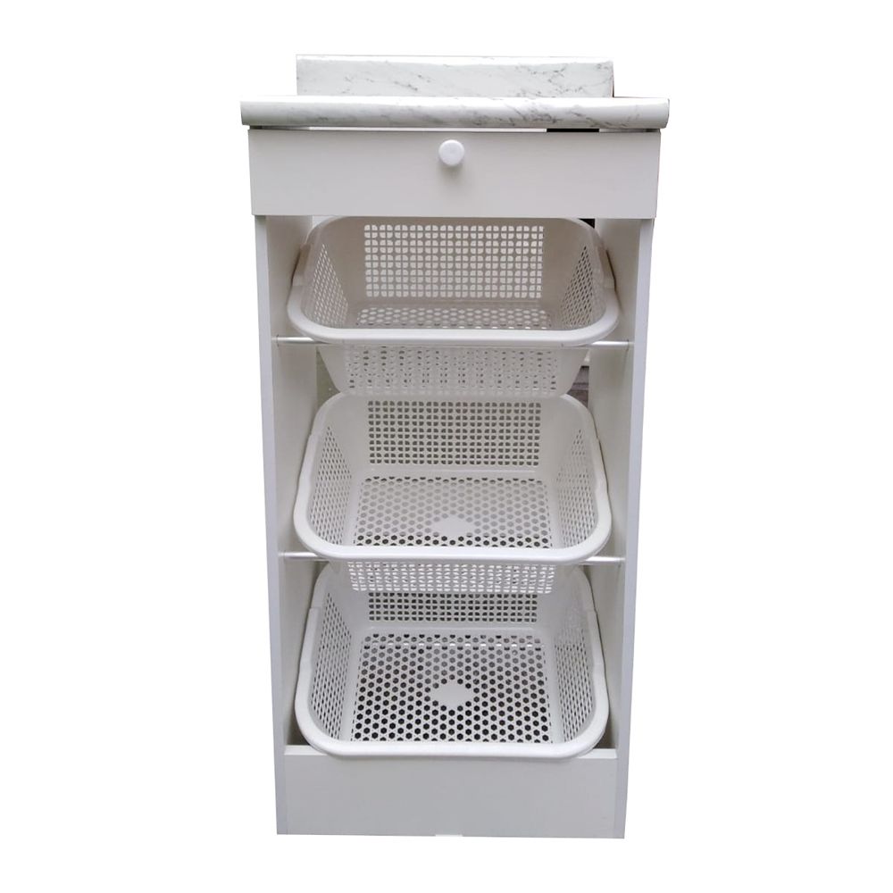 Repostero Verdulero Melamine en Blanco con Cajon y Cestas | Promart.pe ...