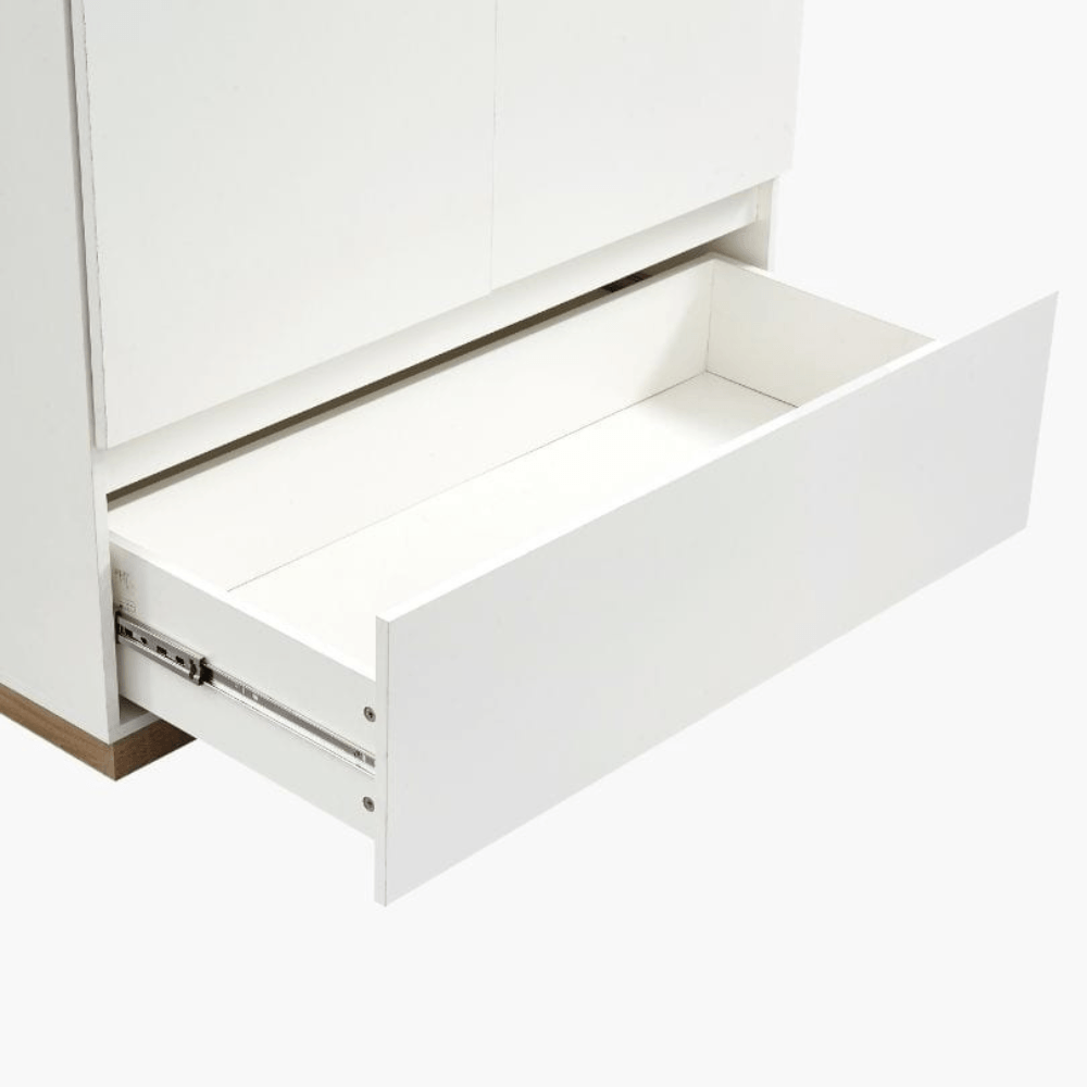 Ropero Catriona 2 Puertas 1 Cajón Ventitas Perú Blanco y Duna - Promart