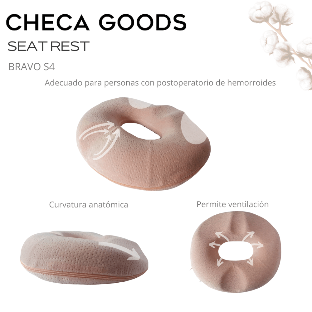 Cojín Dona Anatómico Embarazada Prostatico Checa Goods S4 Rosado - Promart