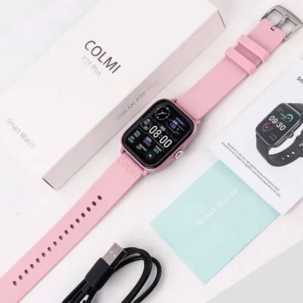 Smartwatch Colmi P28 Plus 1.69" Rosado, Reloj inteligente - Promart