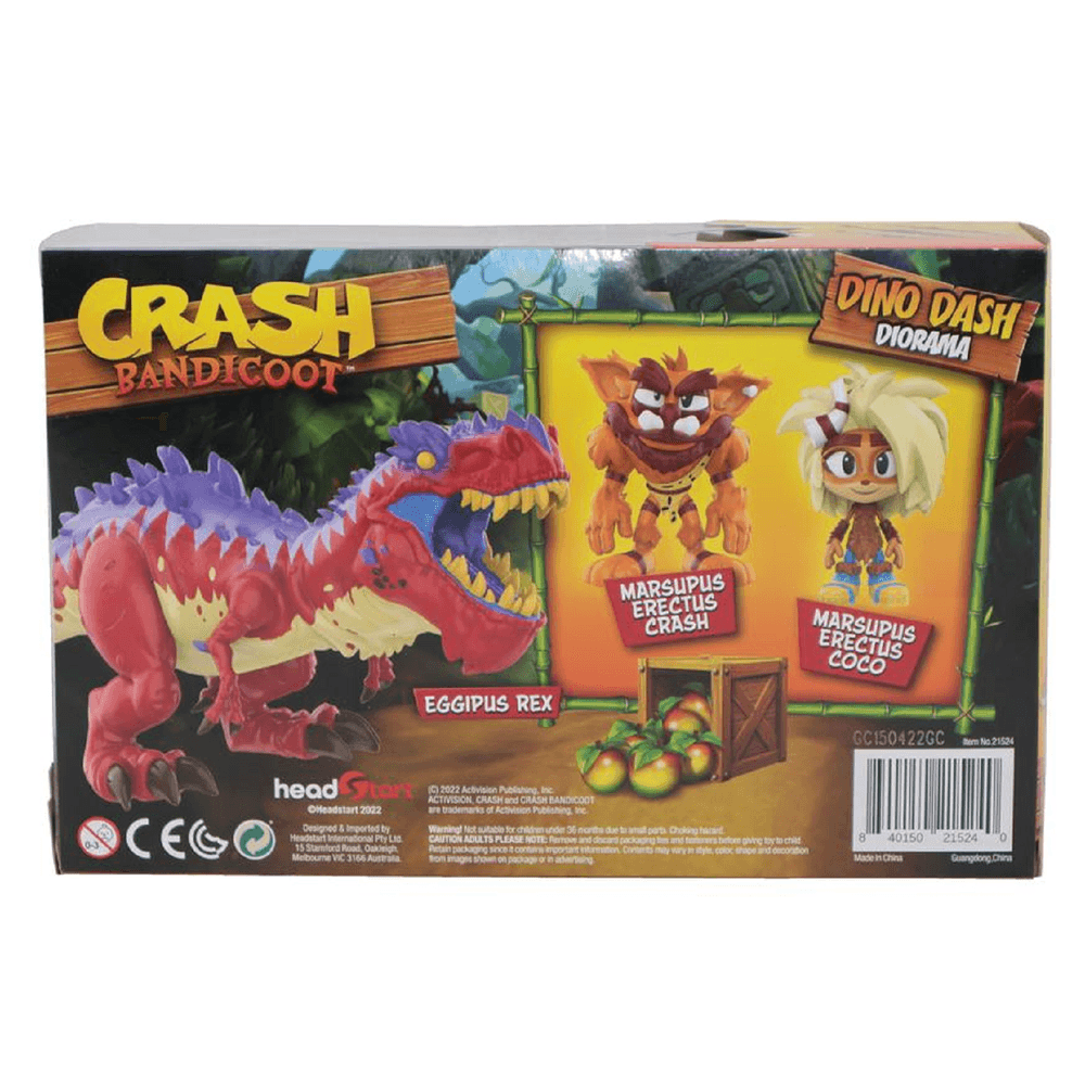 Diorama Crash Bandicoot - Set Dino Dash Crash y Coco - Promart