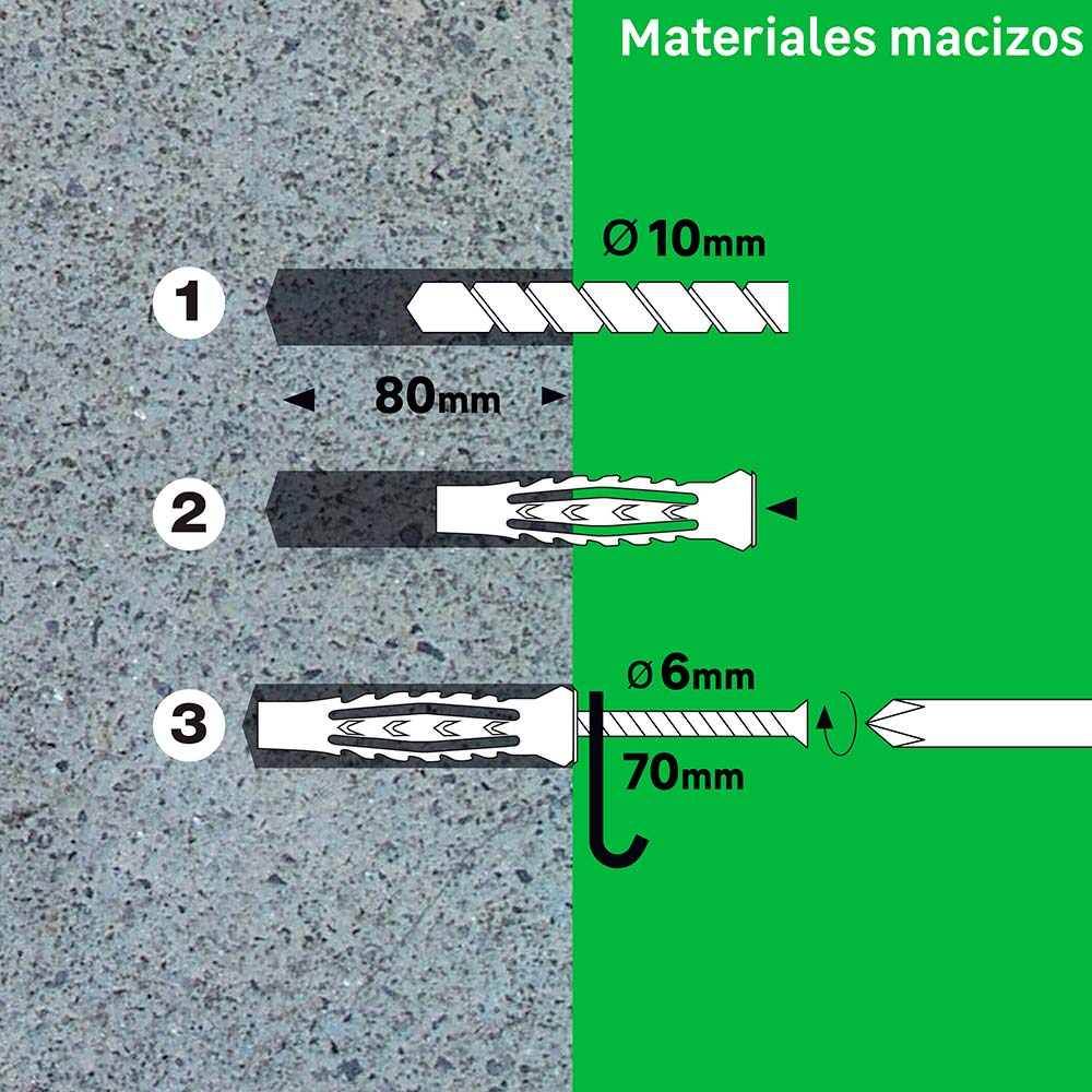 Tarugo 10x60mm x 40 unidades Standers - Promart