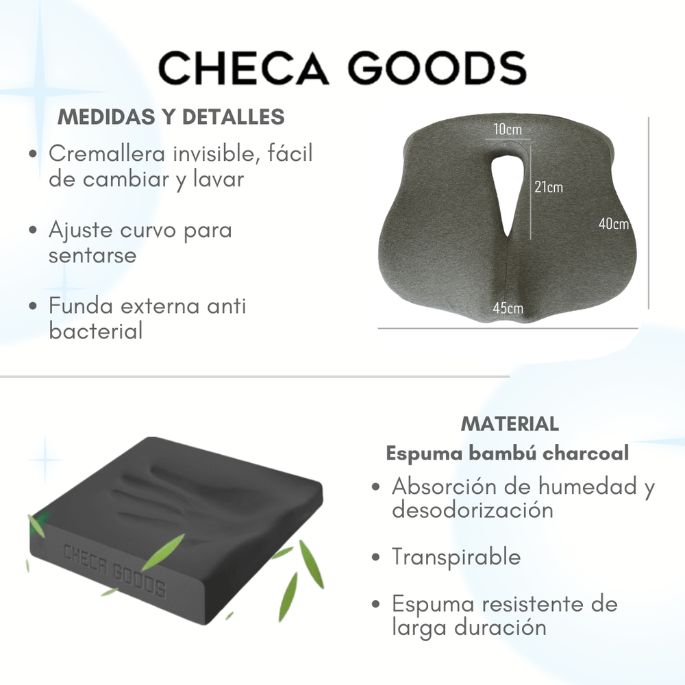 Cojin Ergonomico Antihemorroides Postoperatorio Checa Goods S7 Gris ...