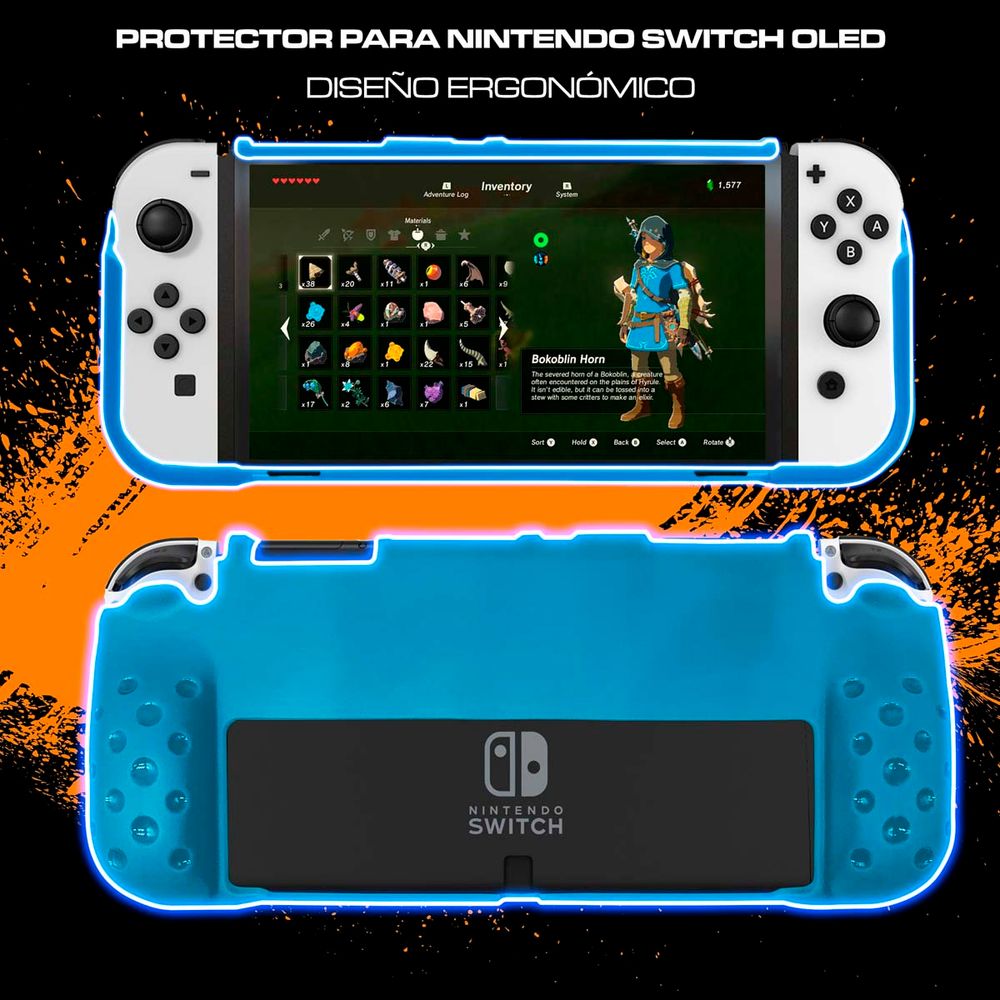 Case Protector para Nintendo Switch Oled Celeste - Promart