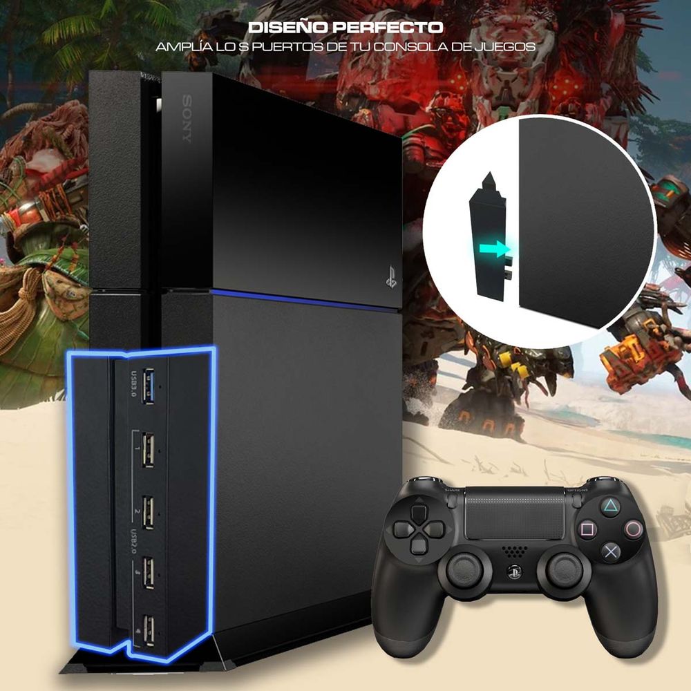 Hub Usb para Playstation 4 Fat Extension Usb - Promart