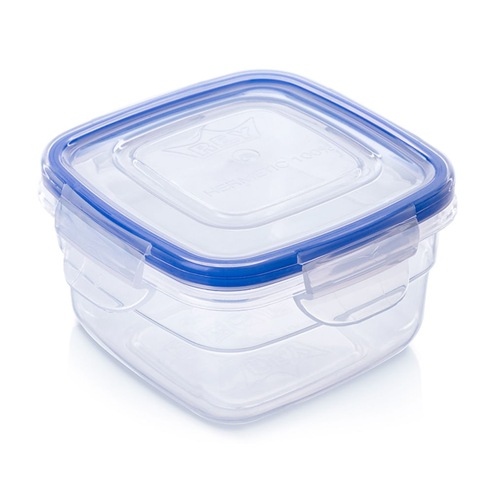 Taper hermético cuadrado 320ml Reyplast - Promart