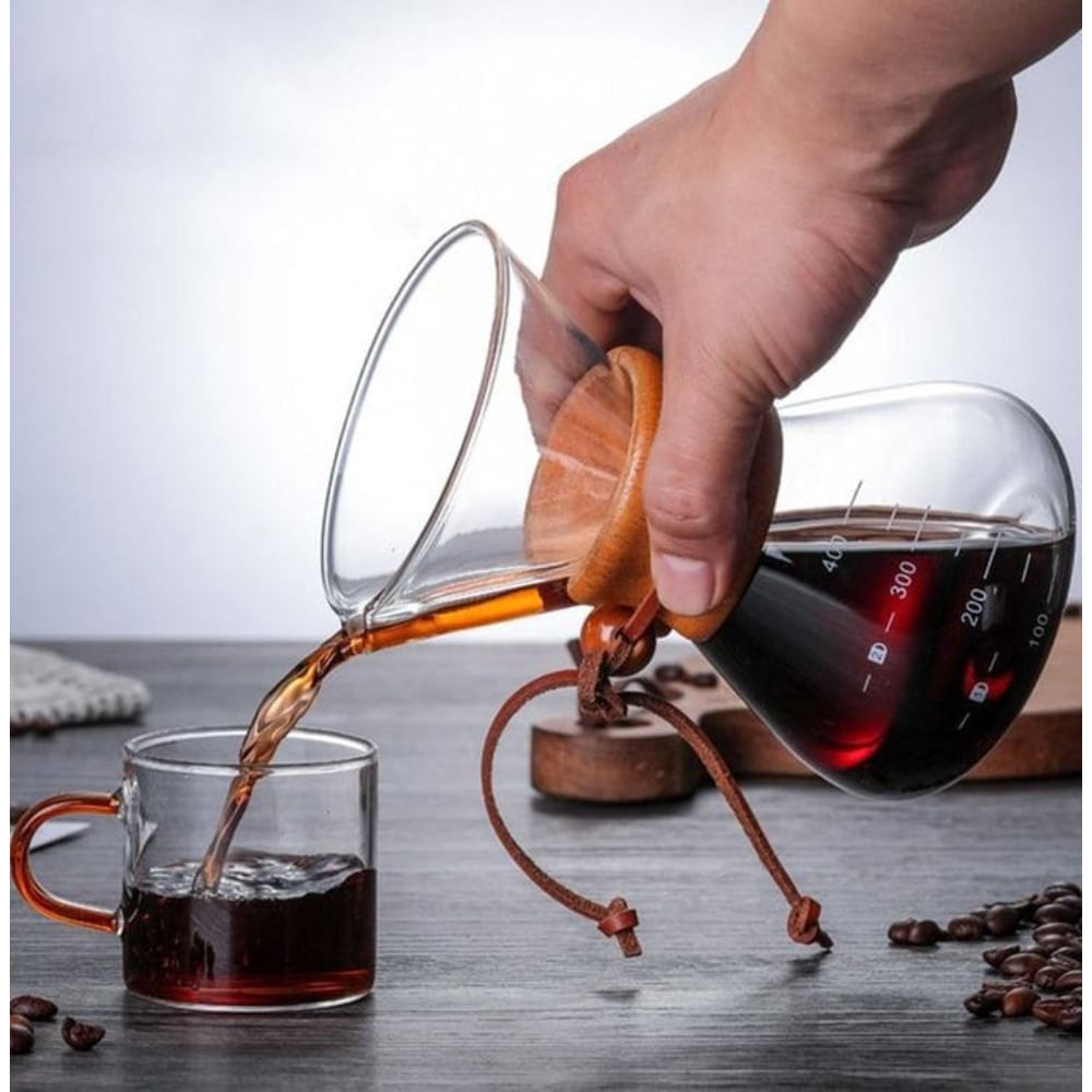 Coffe Pot tipo Chemex de 400ml + Filtro de Acero Inoxidable - Promart