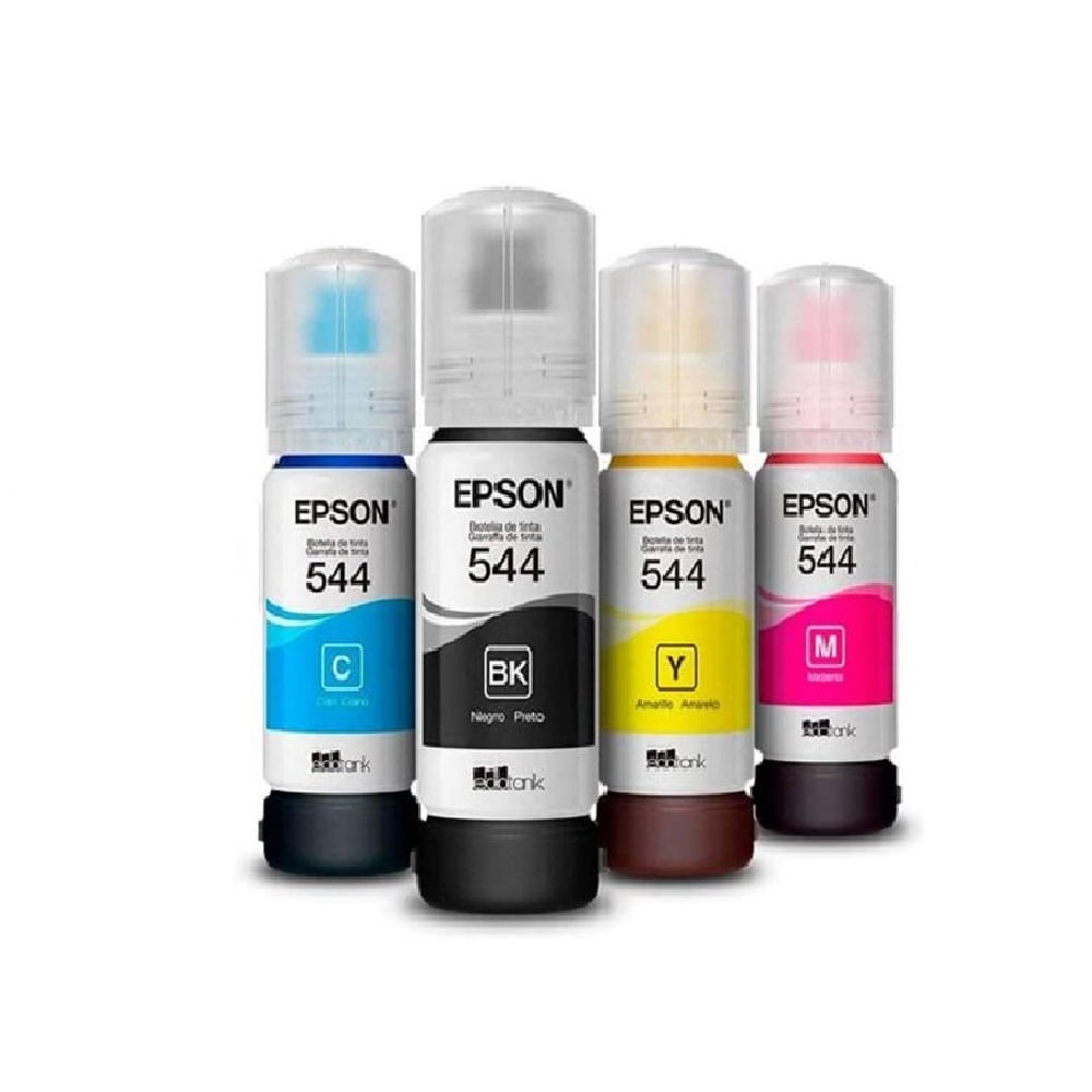 Pack de 4 Tintas Epson 544 Negro Cian Amarillo Magenta - Promart
