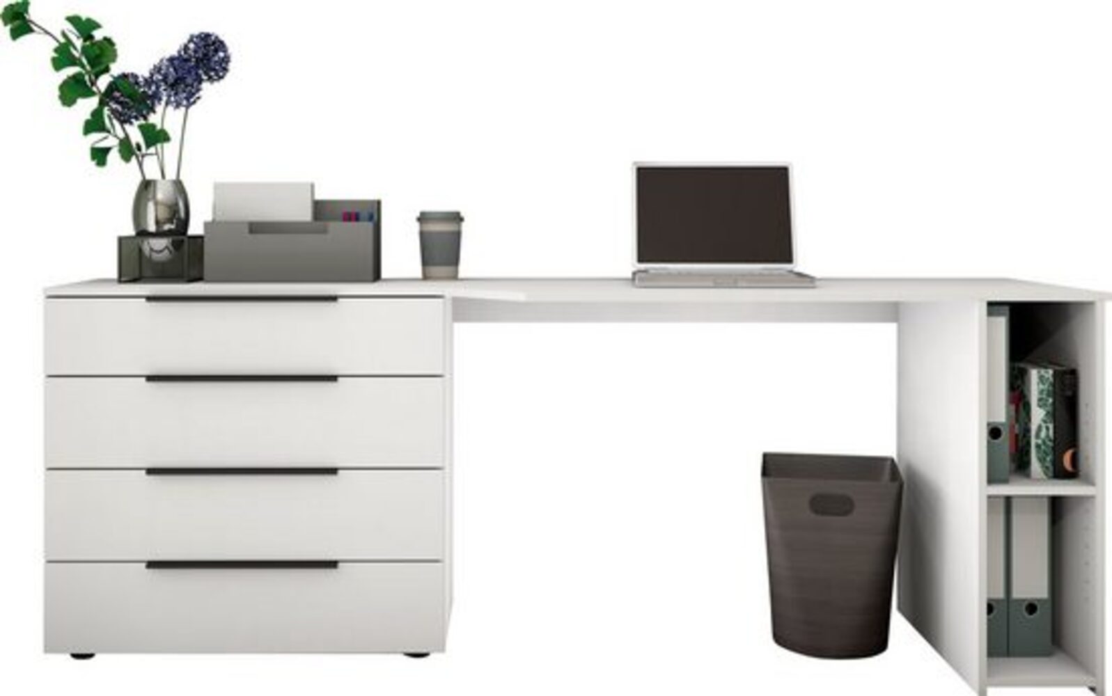 Escritorio Moderno García Blanco Largo 196cm | Knasta Perú